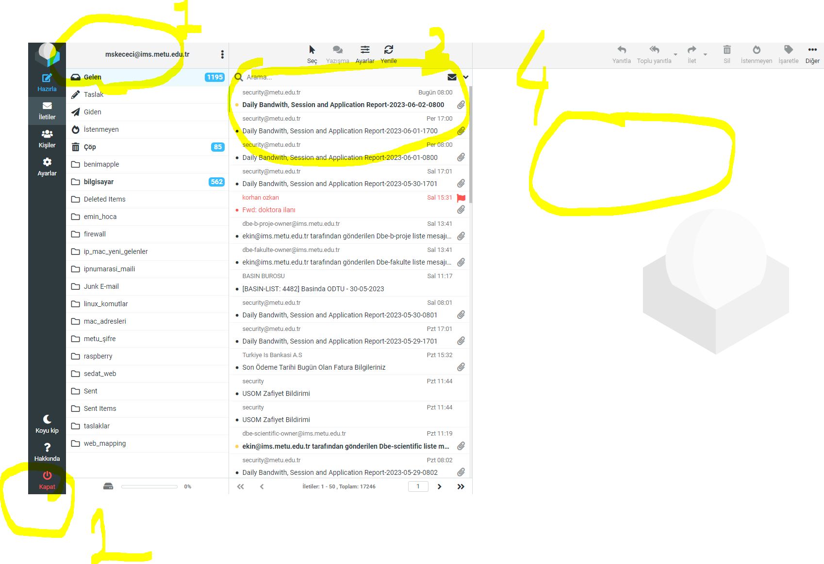 Roundcube Webmail Anlatım: – bilgisayar.ims.metu.edu.tr